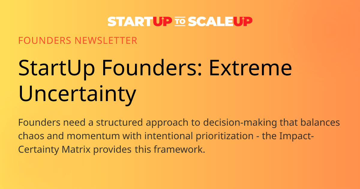 Extreme Uncertainty Matrix | Startup to Scaleup