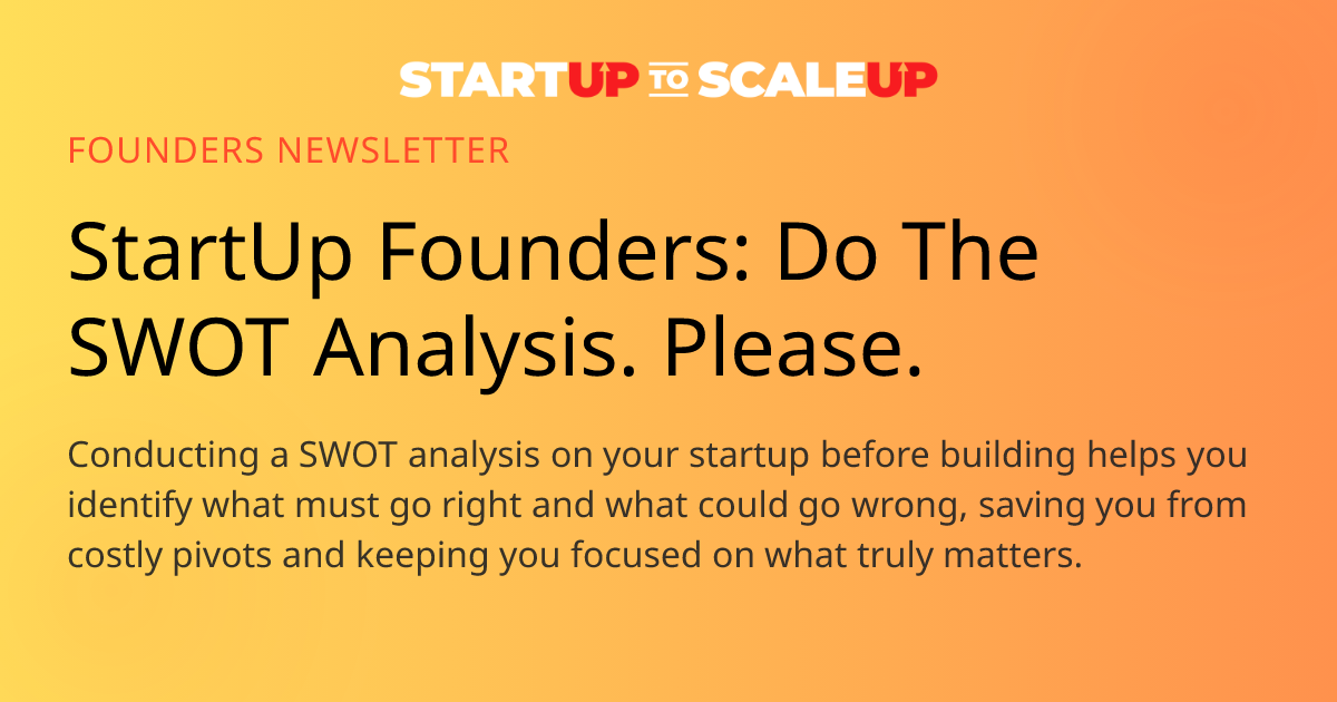 SWOT Analysis for Startups | Startup to Scaleup
